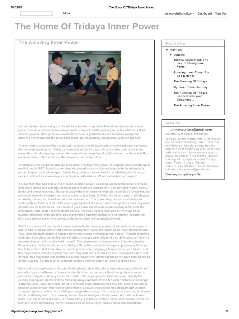The Home of Tridaya Inner Power | PDF | Karate | Fasting