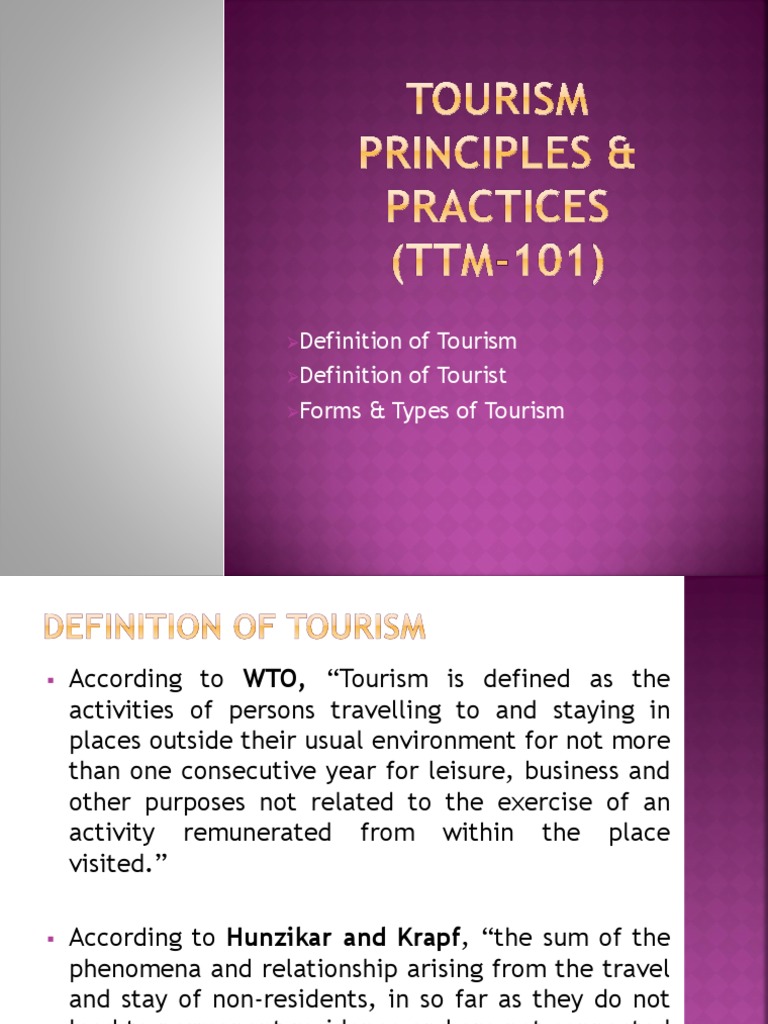 Concept of Tourism | PDF | Tourism | Tourism And Leisure