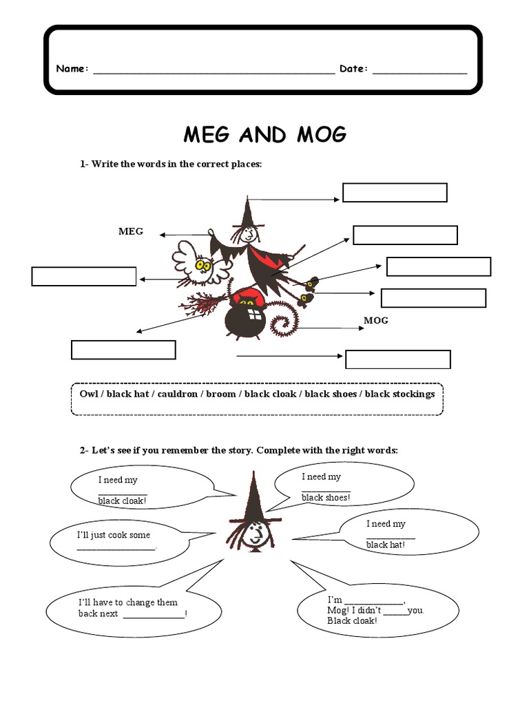 Meg and Mog Sheet