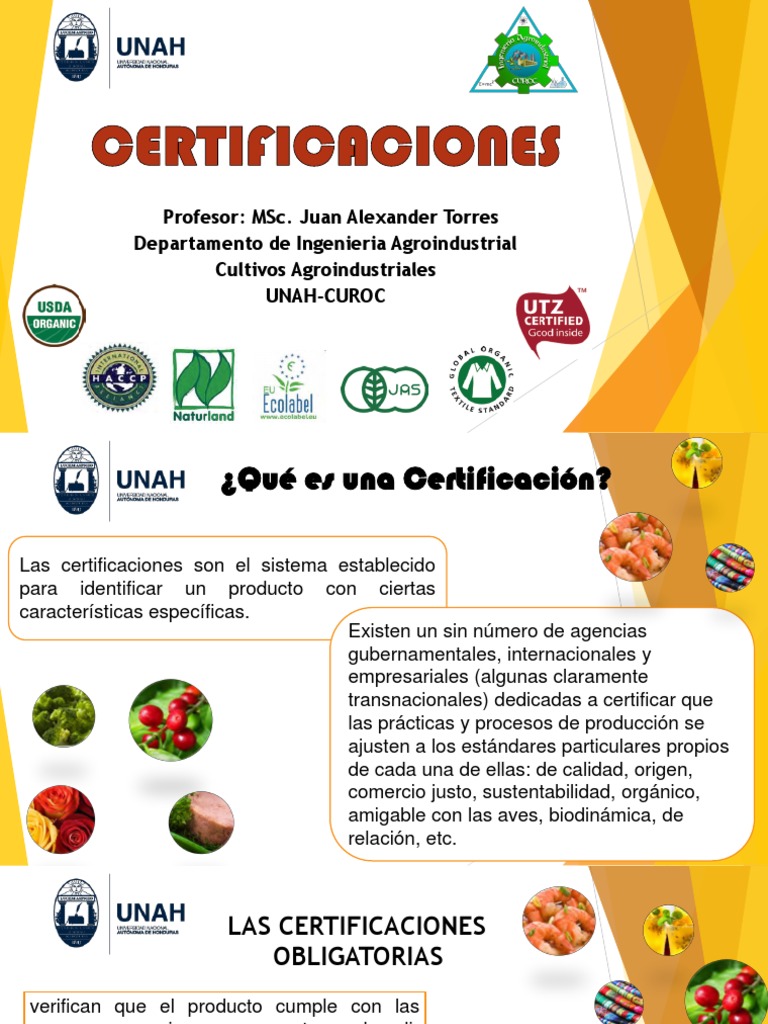 Certificaciones | PDF | Análisis de Riesgo y Puntos Críticos de Control | Comercio justo