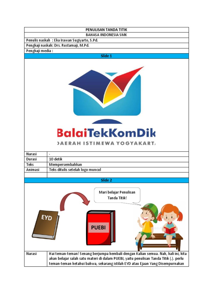Penulisan Tanda Titik | PDF