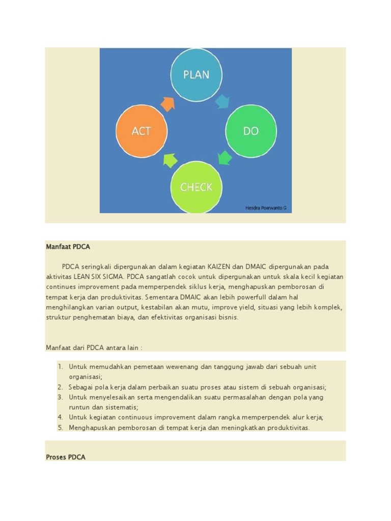 Manfaat Pdca Pdf 3080