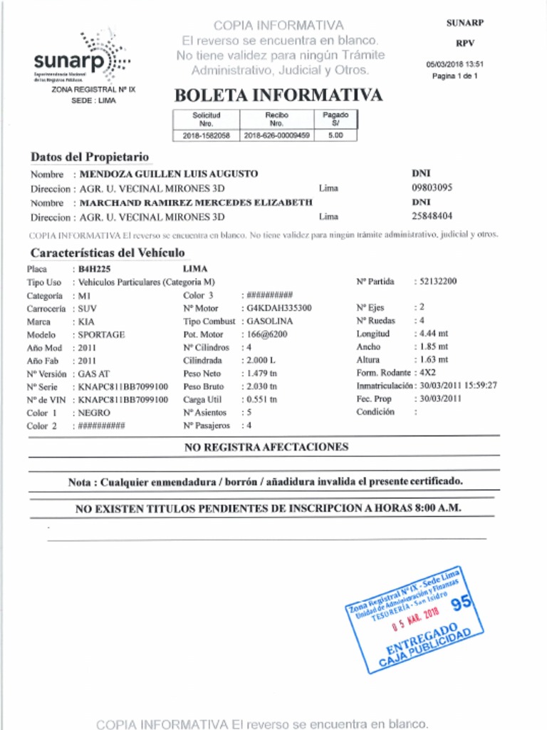 Boleta Informativa | PDF