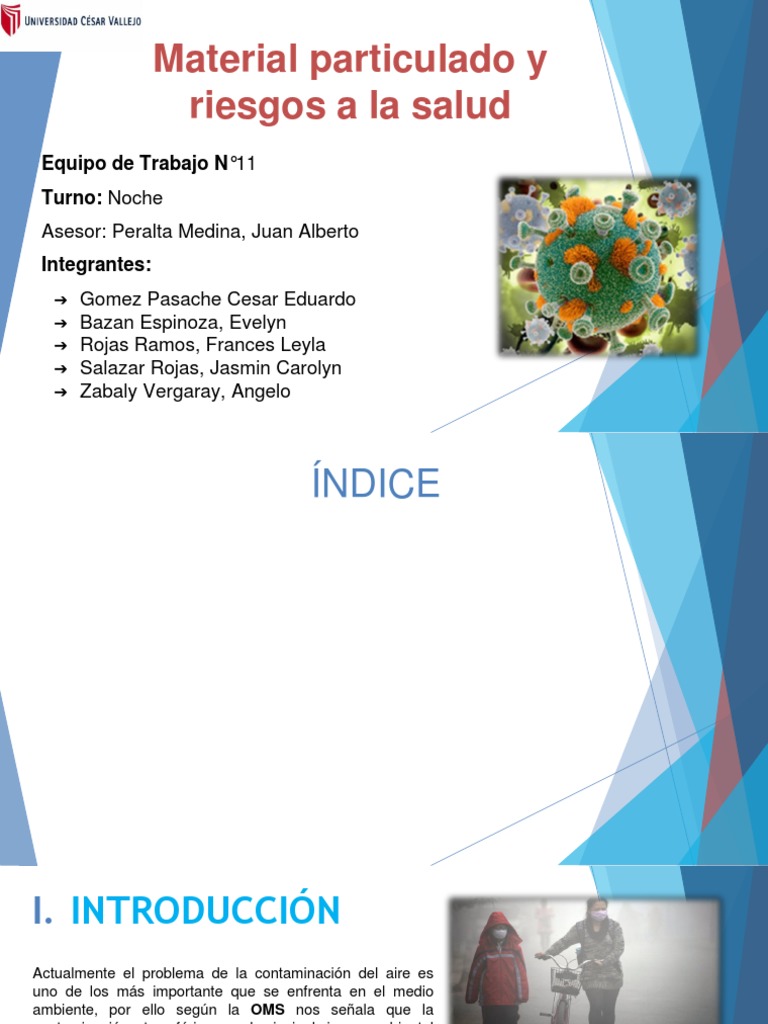 Material Particulado y Riesgos a La Salud | Asma | Contaminación