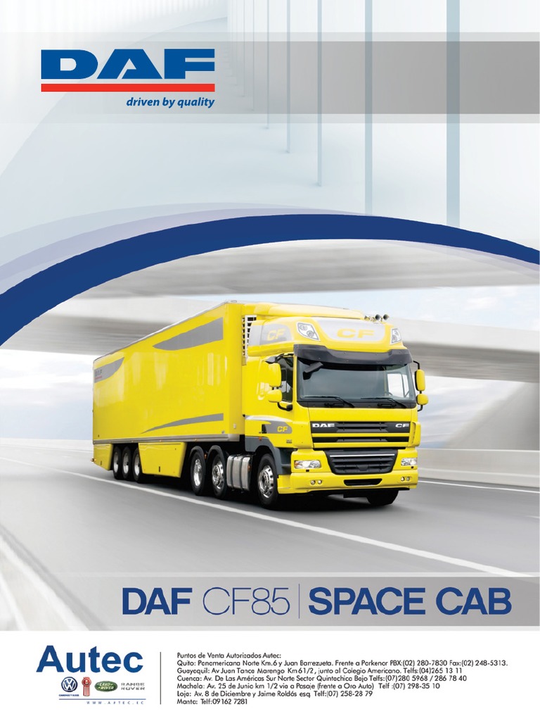 Catalogo Daf Cf85 Space Cab | PDF | Suspensión (Vehículo) | Neumático