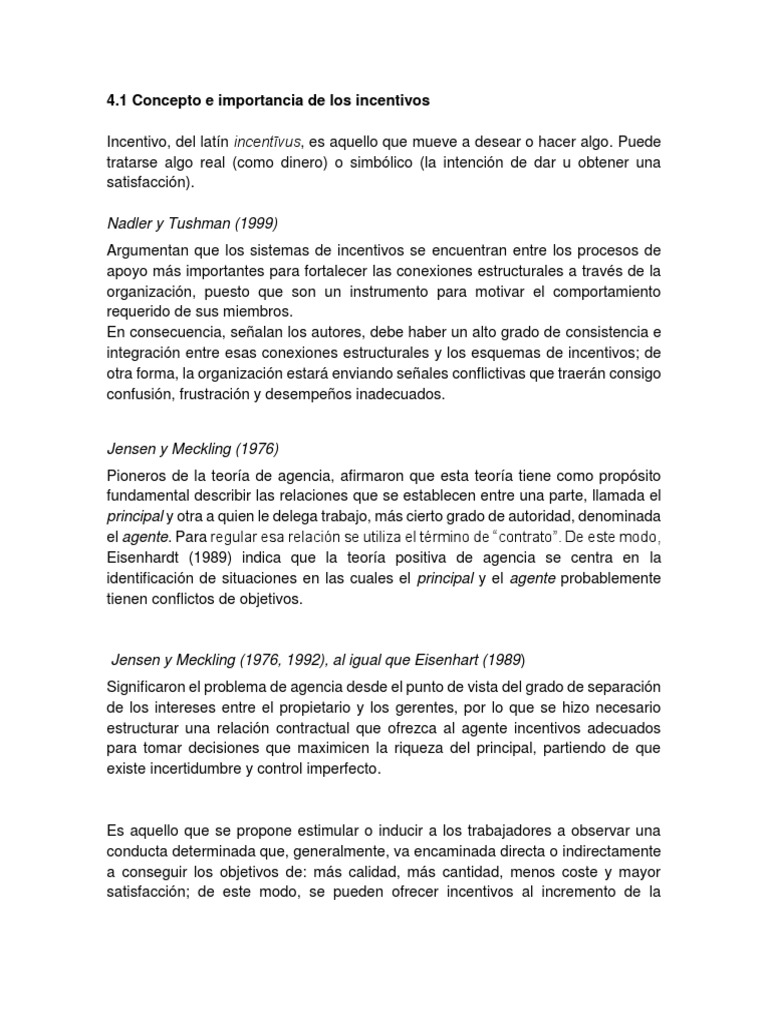 INCENTIVOS | PDF | Motivación | Motivacional