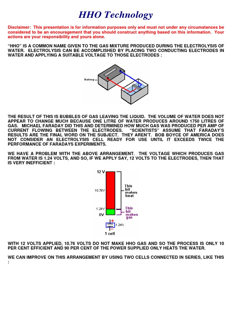 Hho Pdf Pdf Pipe Fluid Conveyance Sodium Hydroxide