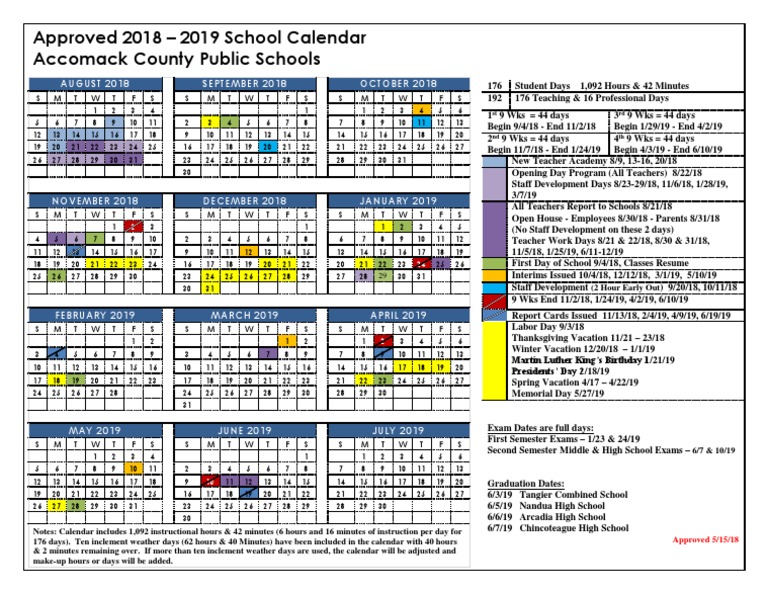 New-Approved 2018-2019 School Calendar | PDF | Learning | Behavior ...