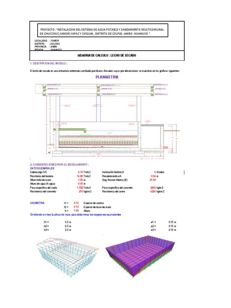 Lecho de Secado | PDF | Ingeniero civil | Materiales de construcción