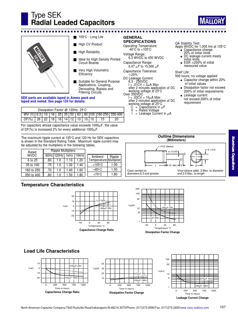 2200 Uf Electrolytic Capacitor | PDF | Capacitor | Energy Storage