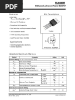 Mosfet Data Sheet | PDF | Mosfet | Field Effect Transistor