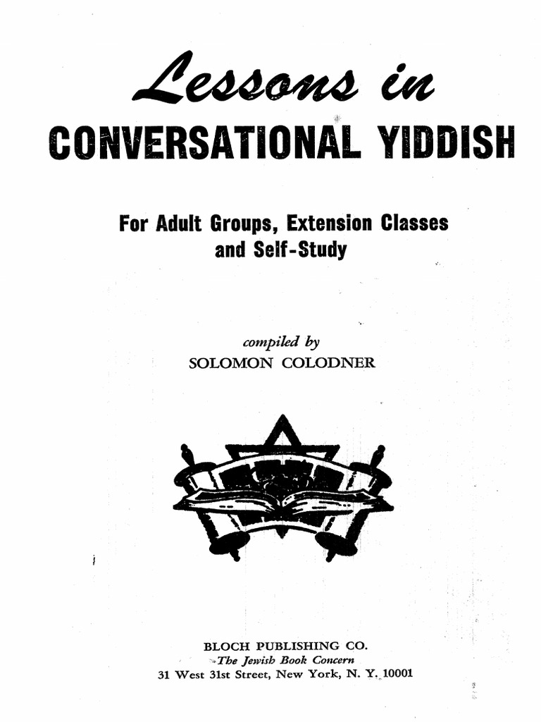 14 Lessons in Conversational Yiddish PDF | PDF