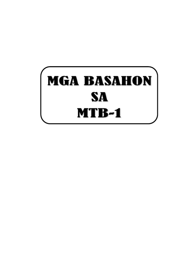 Mga Basahon Sa MTB | PDF