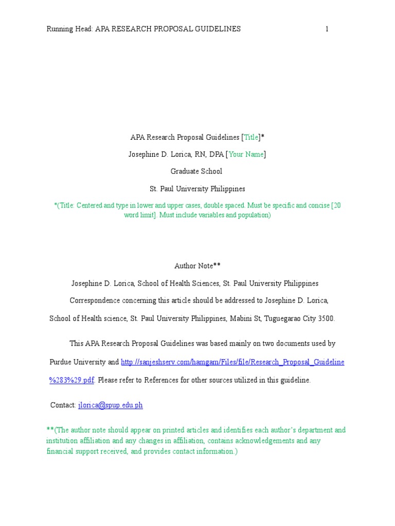 APA Research Proposal Guidelines | PDF | Institutional Review Board ...