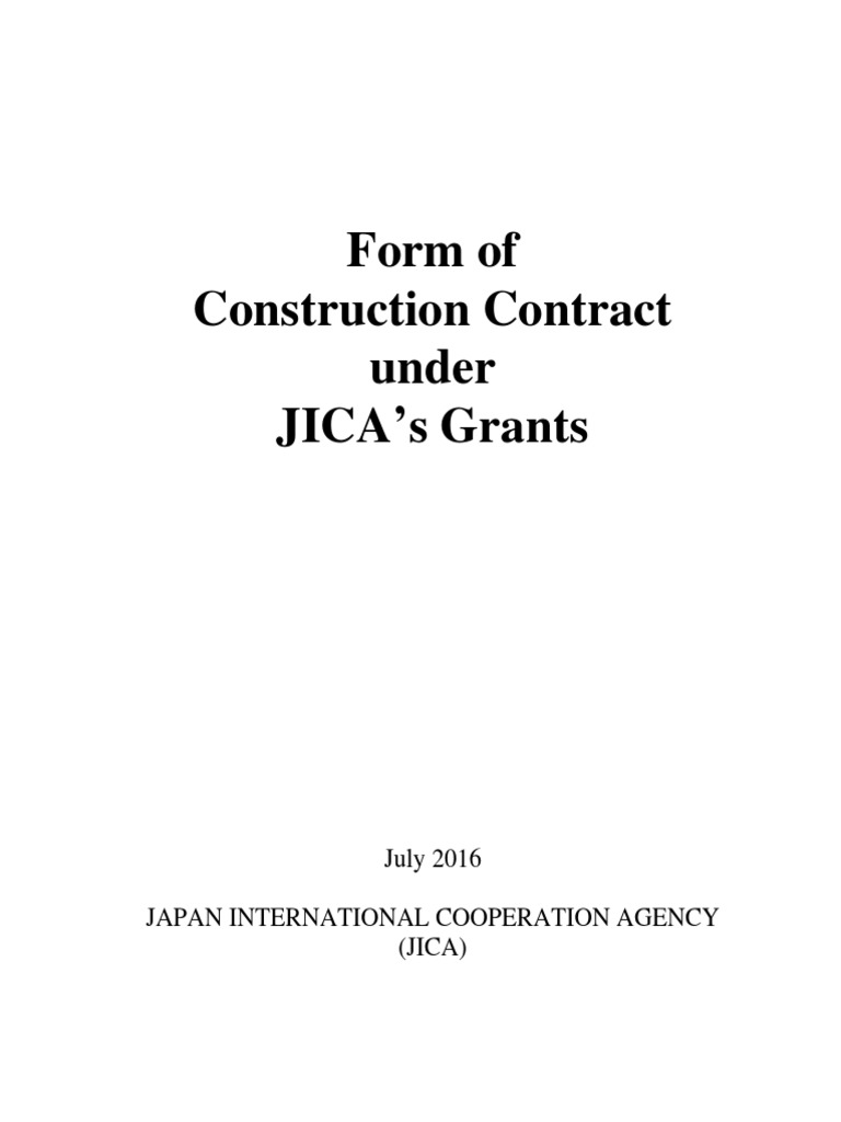 Form of Construction - Contract | PDF | Japanese Yen | Receipt