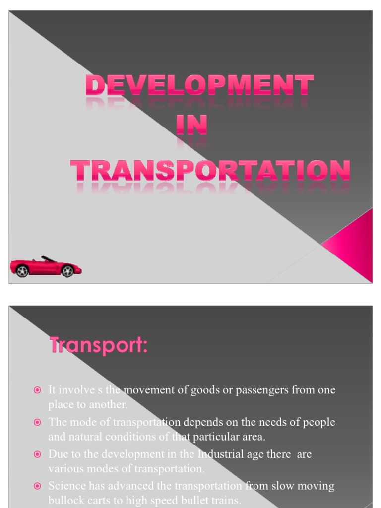 Development in Transportation | Rail Transport | Transport