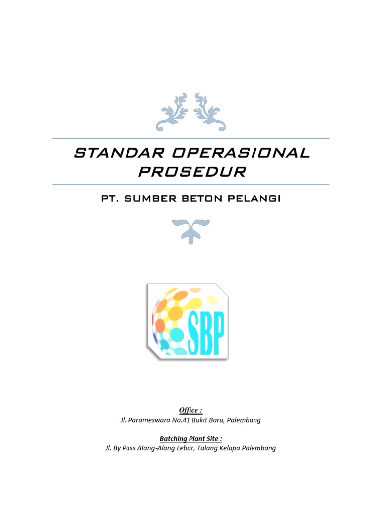 Standar Operasional Prosedur (Sop) | PDF
