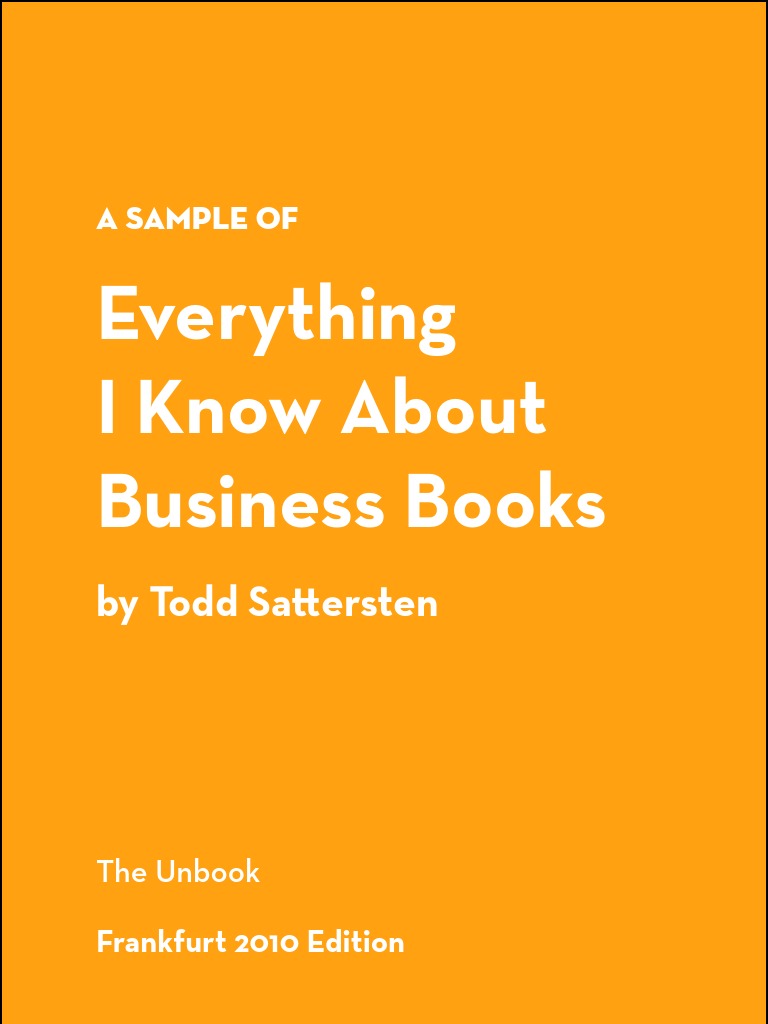 Everything I Know About Business Books - A Sample - Frankfurt 2010 ...