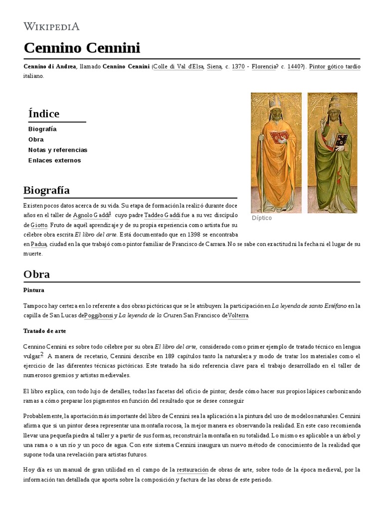 Cennino Cennini | PDF | Pinturas | Artes (general)