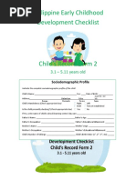 Eccd Checklist Card Template | PDF | Child Development | Behavioural ...