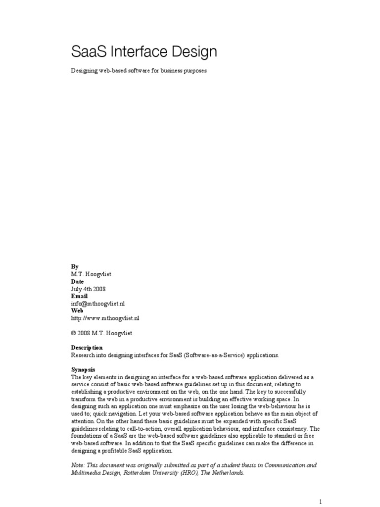 SaaS Interface Design | PDF | Adobe Flash | Web Application