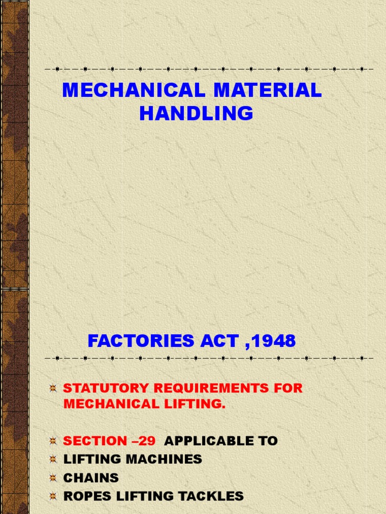 Mechanical Material Handling | Download Free PDF | Crane (Machine) | Rope