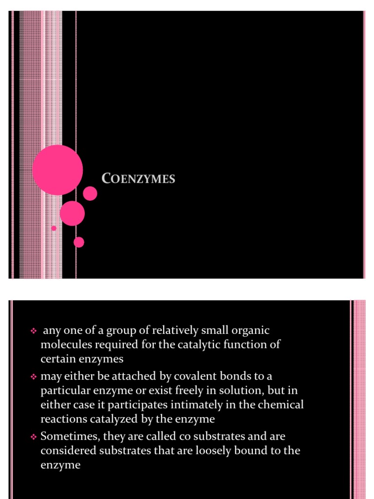 Coenzymes | PDF | Nucleotides | Cofactor (Biochemistry)