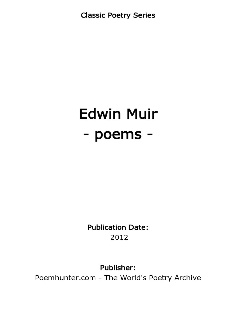 Edwin Muir Poetry Collection | PDF