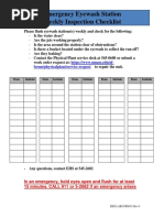 Safety Shower Checklist | PDF