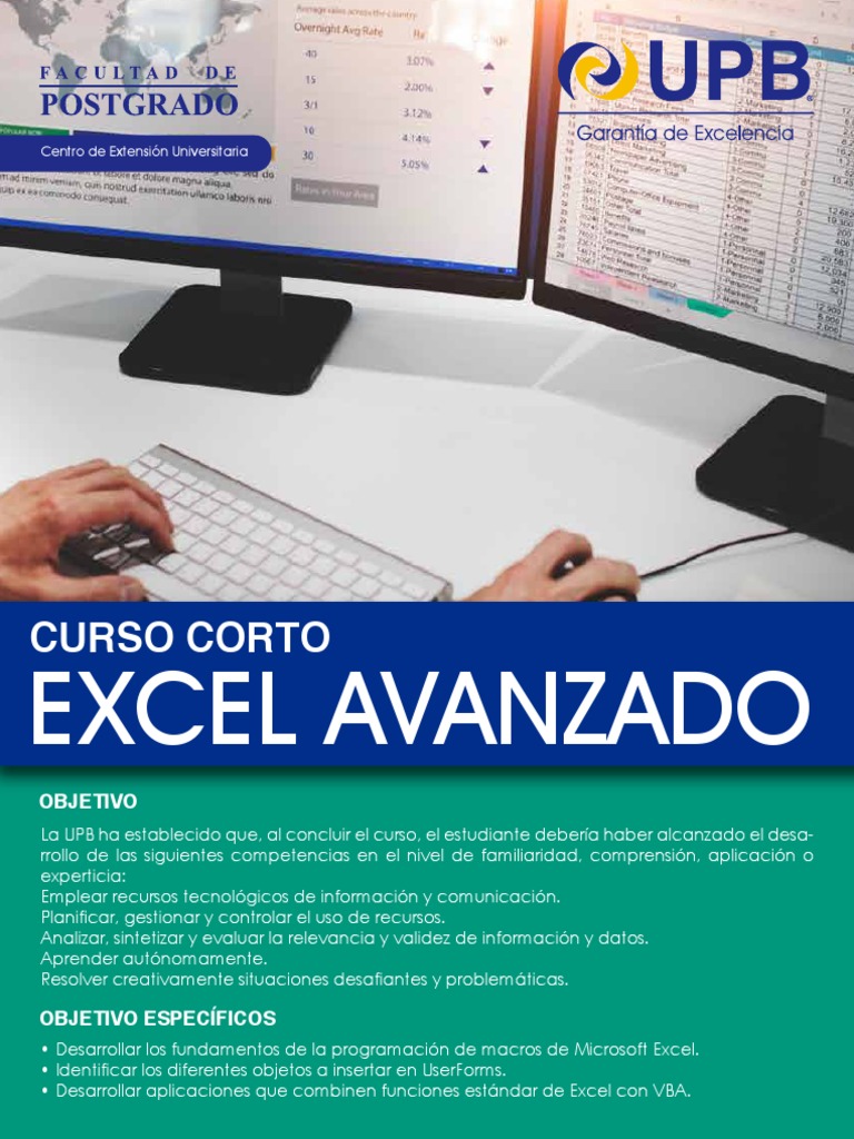 Curso de Excel Avanzado: Desarrollar aplicaciones con macros VBA | PDF | Macro (informática ...