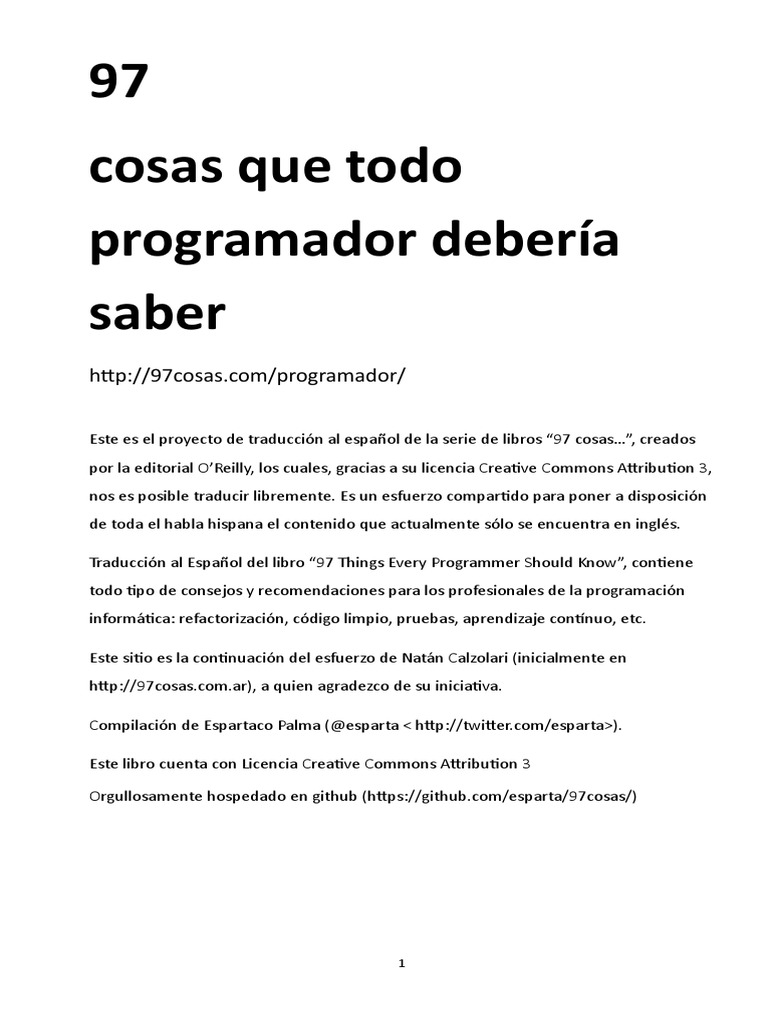 97 Cosas Que Un Programador Debe Conocer | PDF | Programacion Funcional ...