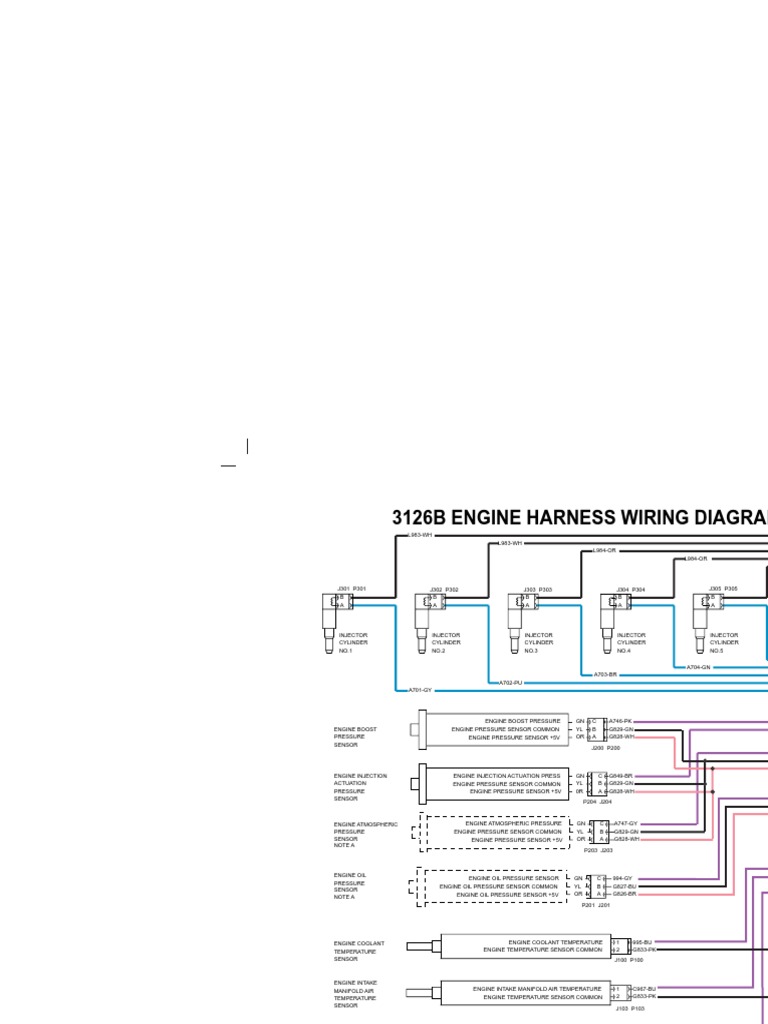 3126B Engine Harness Wiring Diagram | PDF
