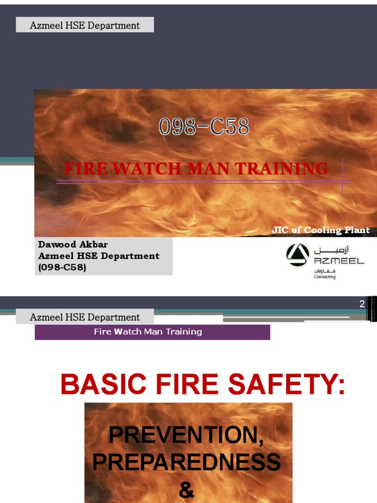 Fire Watch Man Training Overview | PDF | Fires | Hazards