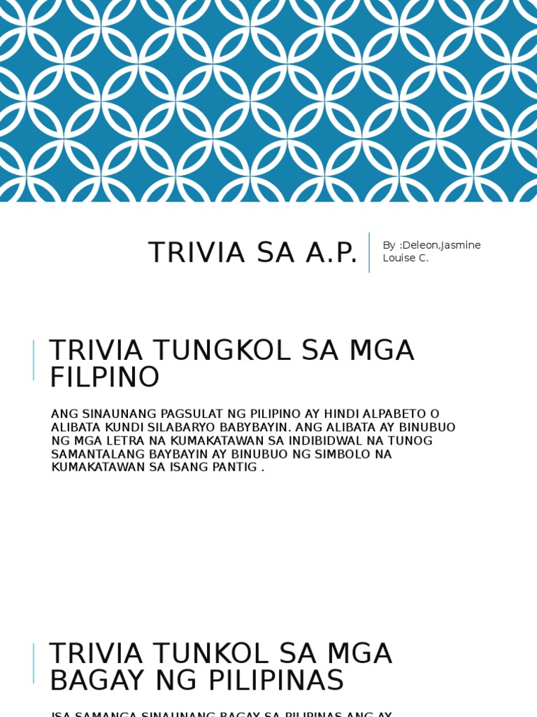 Trivia Sa A.P. | PDF