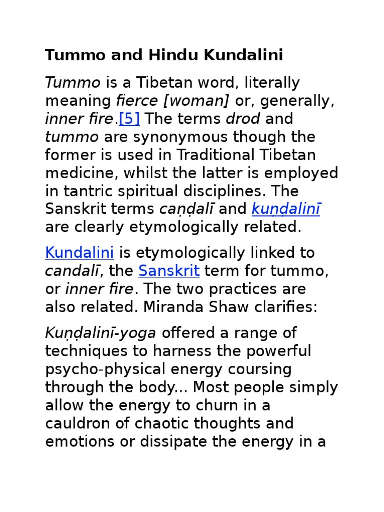 Tummo and Hindu Kundalini | PDF | Āstika | Tibetan Buddhism