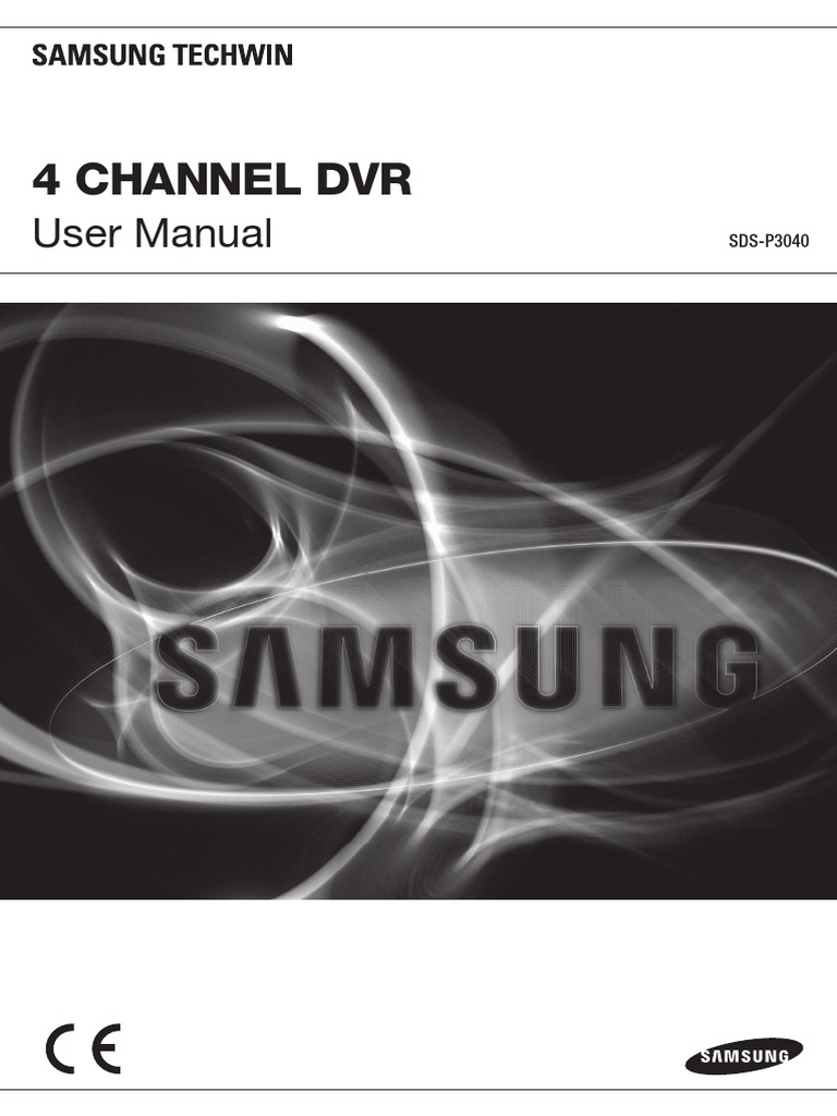 Samsung SDR-3100 DVR User Manual | PDF | Digital Video Recorder ...