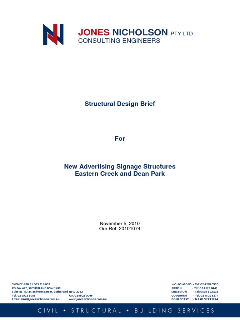 Appendix CSRPT CUS 2010-11-02 Structural Design Brief For Tender 101104 ...
