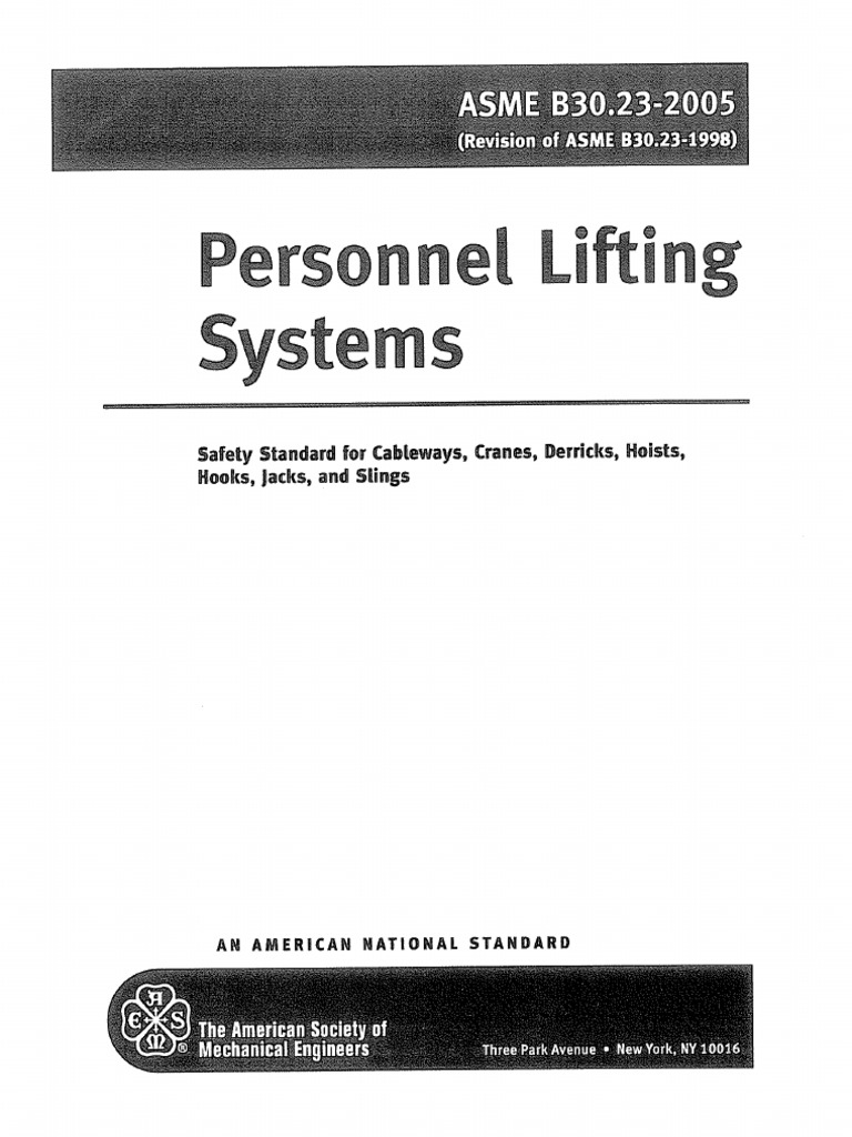 Norma Asme b30.23 PDF | PDF