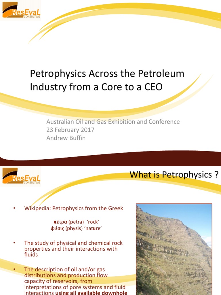 BUFFIN Andrew Petrophysics Across The Petroleum Industry | PDF | Earth ...