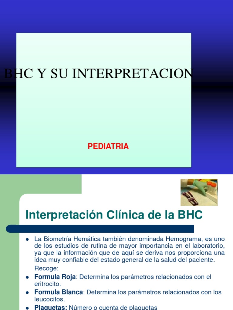 Interpretación de BHC en Pediatría | PDF | Leucocito | Inflamación