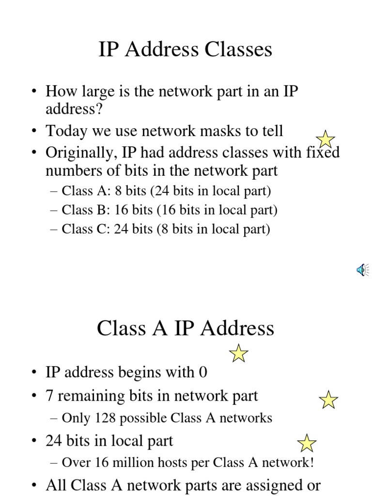 IP Address Classes | PDF | Multicast | Ip Address