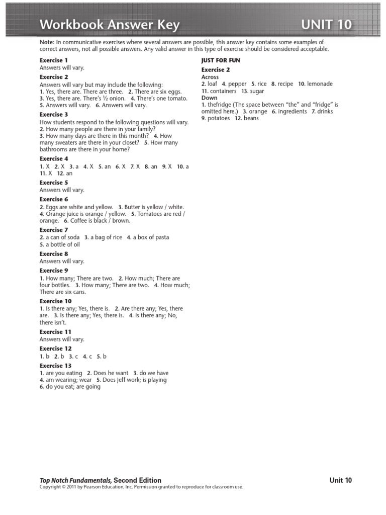 UNIT 10 Workbook AK PDF | PDF | Food And Drink Preparation | Cooking