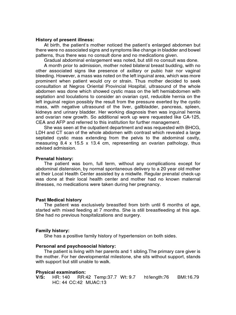 Precocious Puberty Protocol | PDF | Abdomen | Ovarian Cancer