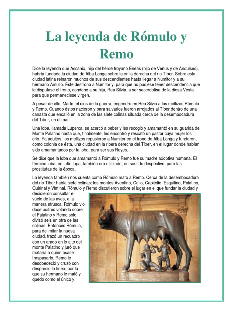 Rmulo Y Remo Resumen De Su Historia Mito Y Leyenda