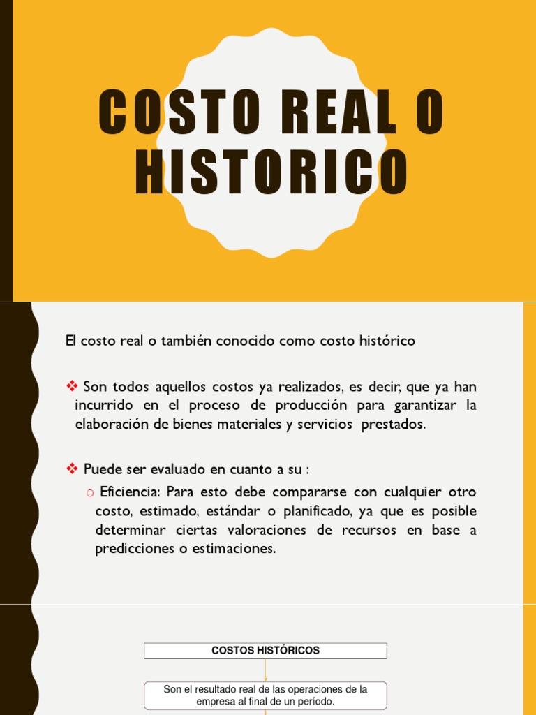 Costo Real o Historico | PDF | Costo | Business