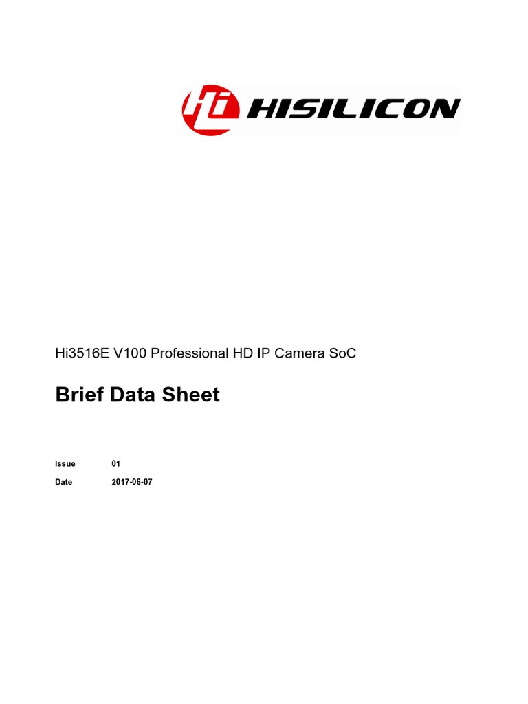 Hisilicon Professional HD Ip Camera Soc Brief Data Sheet | PDF | H.264 ...
