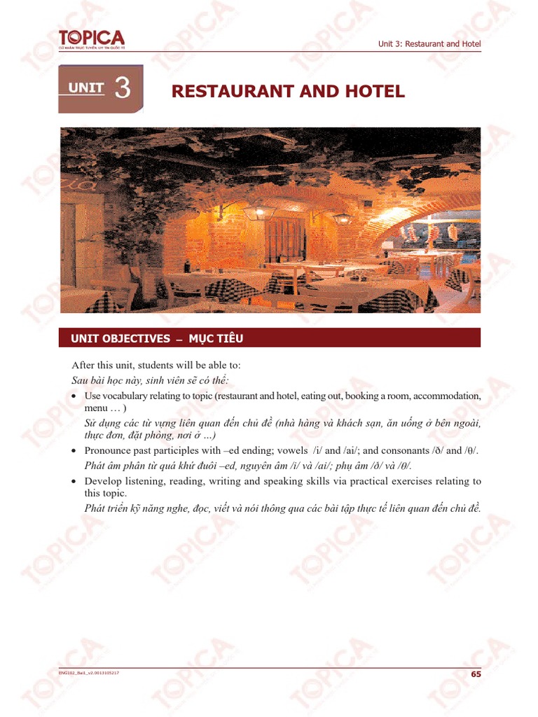Unit 3 Restaurant and Hotel | PDF