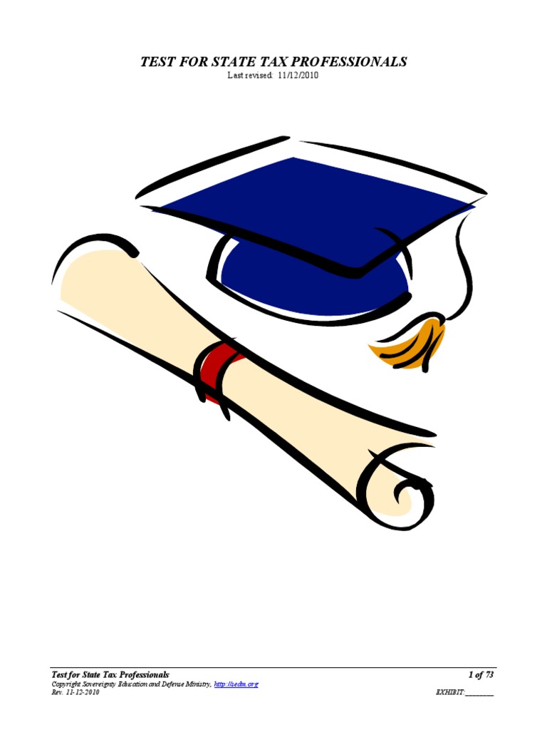 Test For State Tax Professionals | PDF | Internal Revenue Service ...