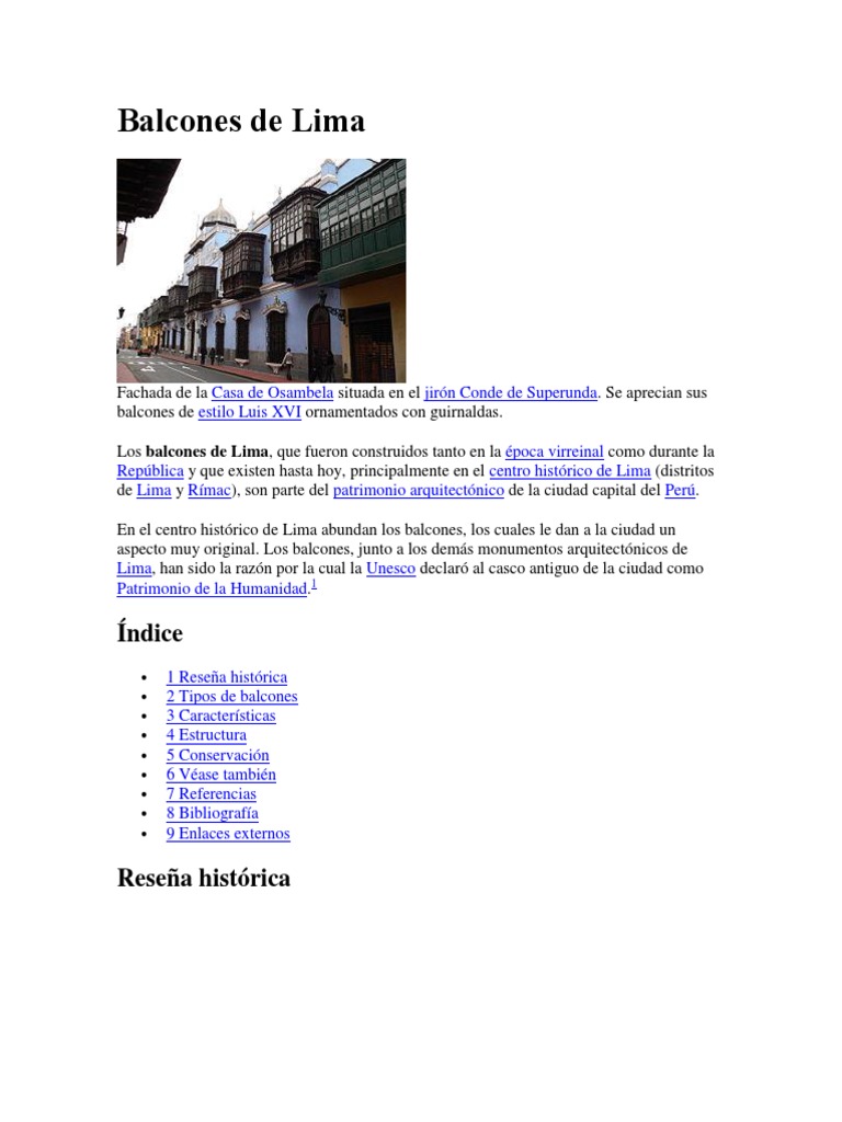 Balcones de Lima | PDF | Lima | Diseño arquitectonico