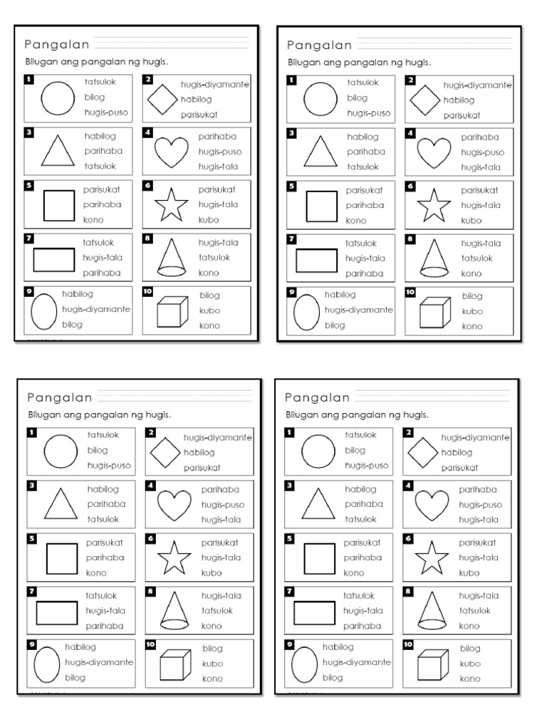 Pagsasanay Sa Hugis | PDF